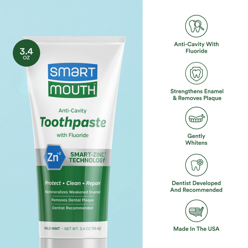 SmartMouth™ Anti-Cavity + Zinc Toothpaste (3.4oz) - SmartMouth