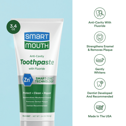 SmartMouth™ Anti-Cavity + Zinc Toothpaste (3.4oz) - SmartMouth